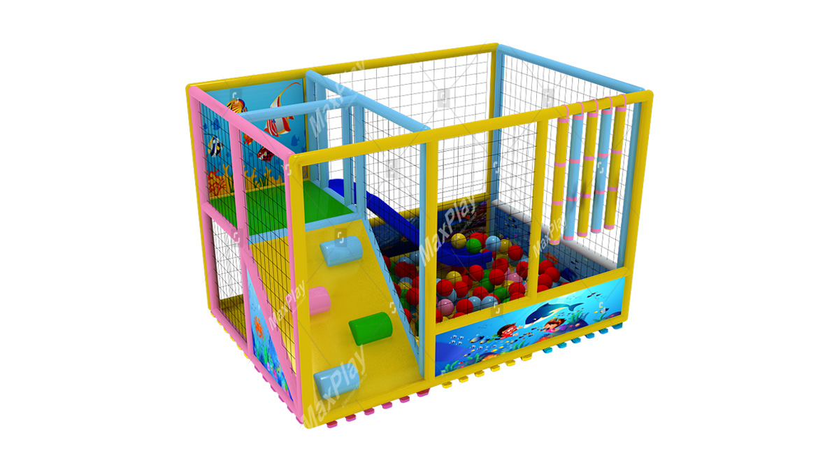 2m x 3m x 2h Ball Pool with Ramp - MaxPlay