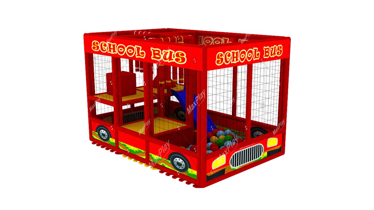 2m x 3m x 2h School Bus Ball Pool - MaxPlay