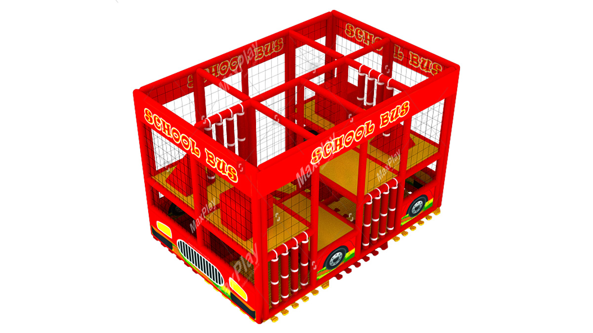 2m x 3m x 2h School Bus Maze - MaxPlay