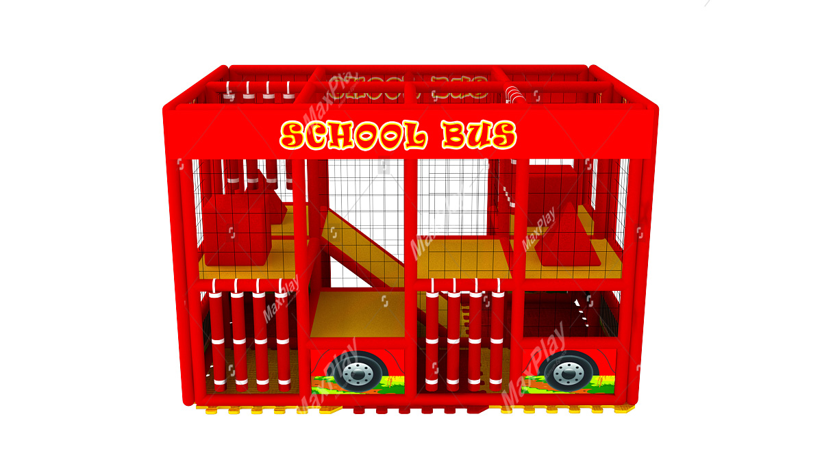 2m x 3m x 2h School Bus Maze - MaxPlay