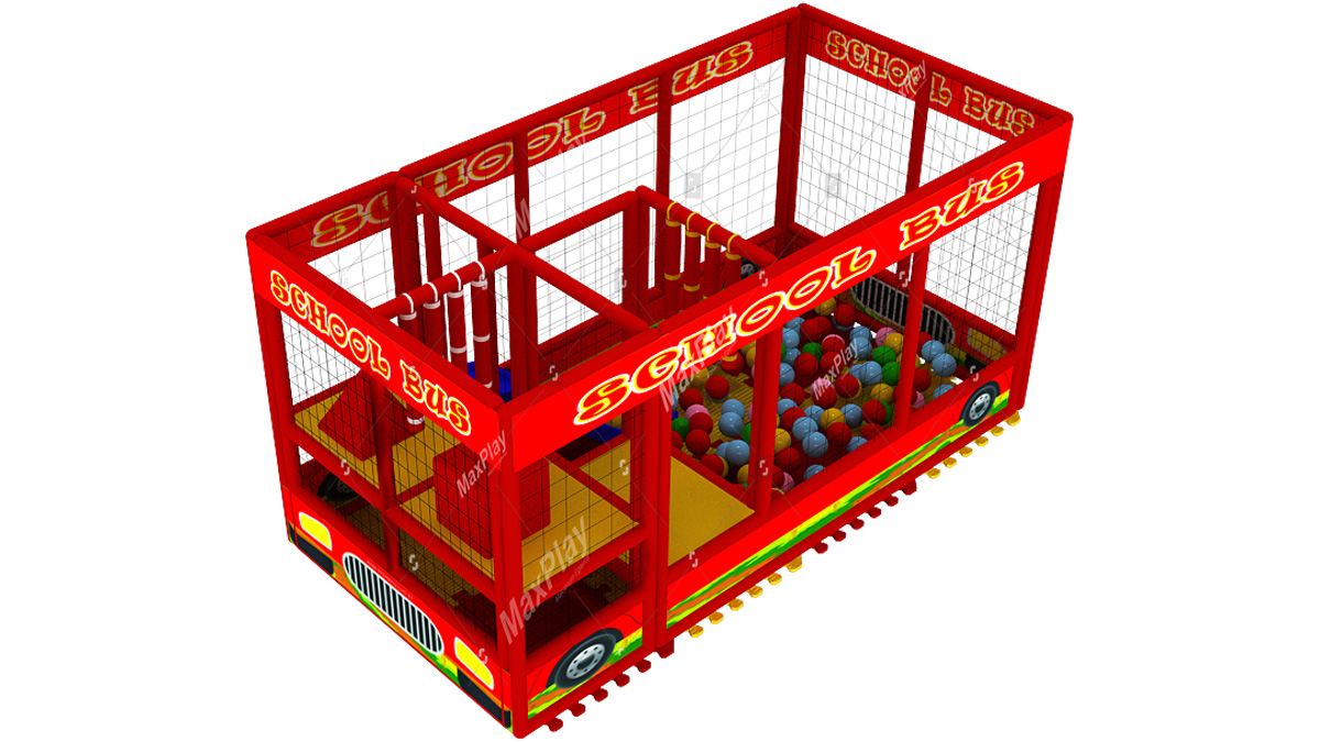 2m x 4m x 2h School Bus Ball Pool - MaxPlay