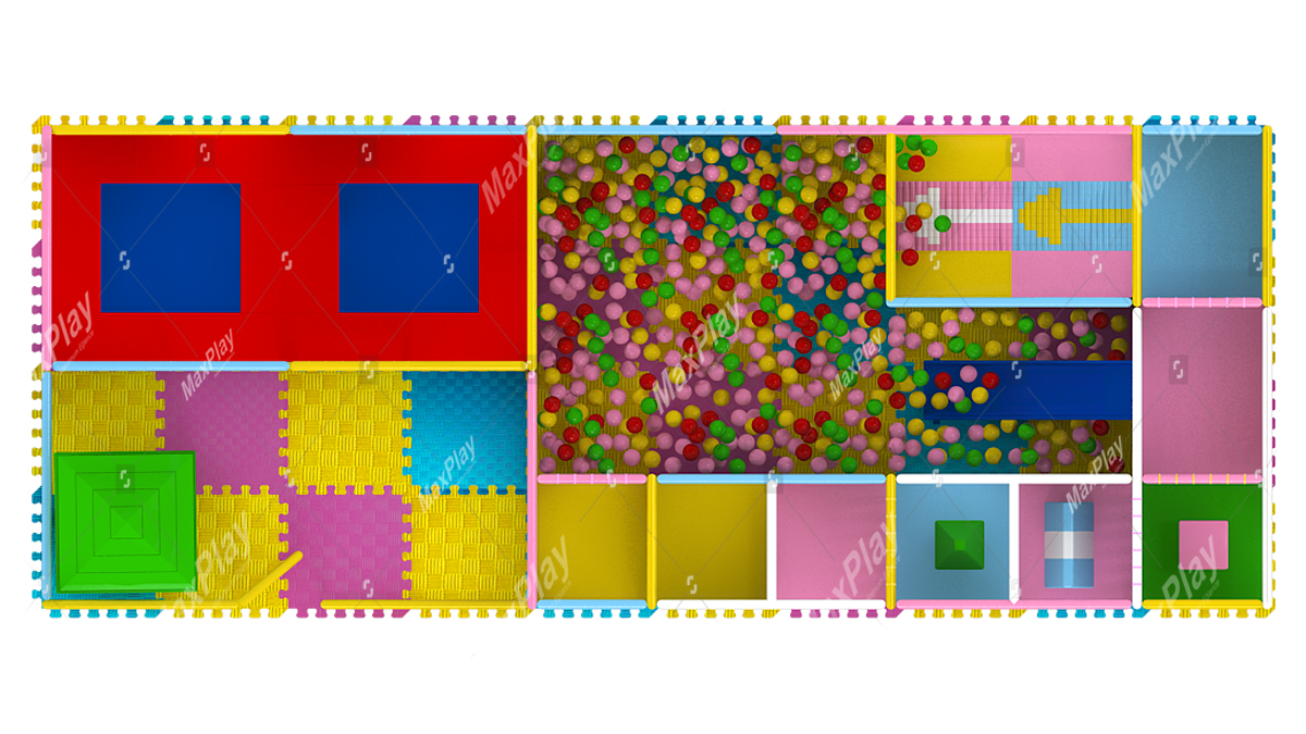 10m x 4m x 2h Ball Pool with Bearing - MaxPlay
